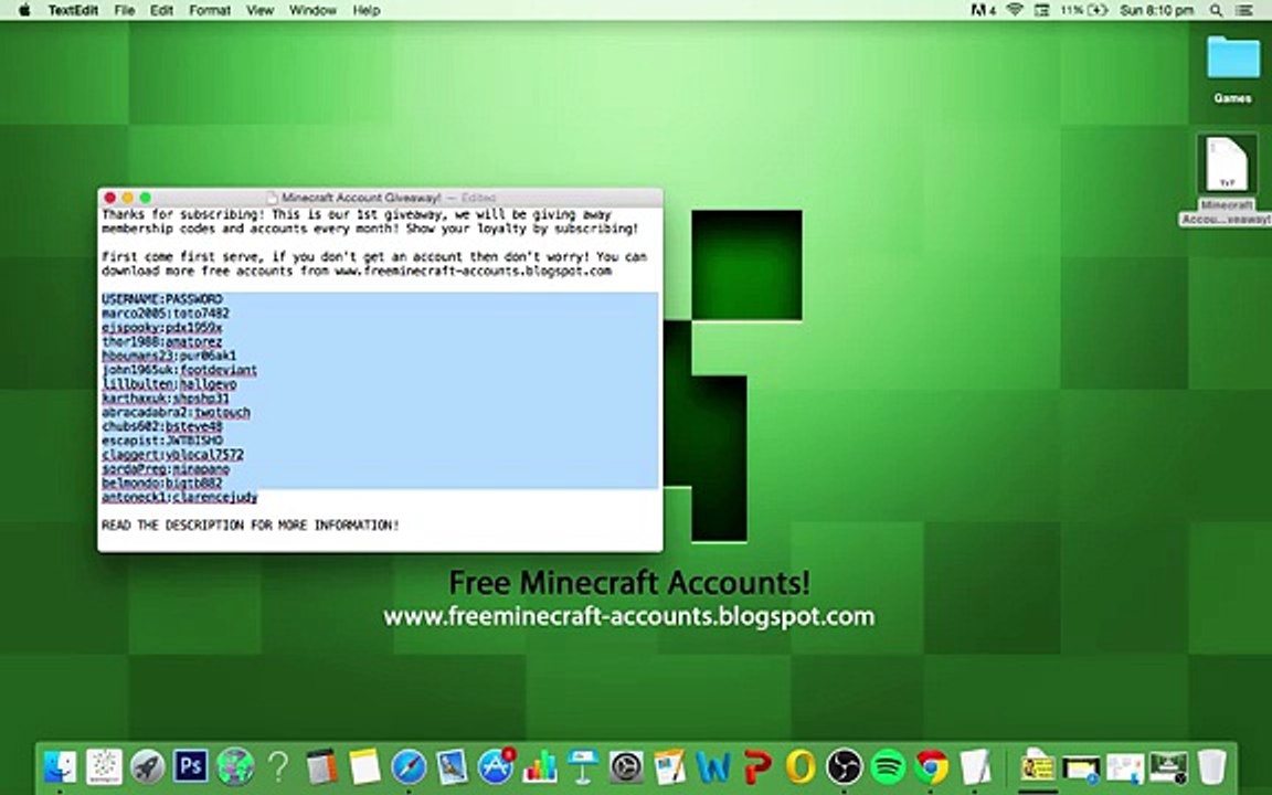 How to get Free Minecraft Premium Accounts - Free Minecraft Accounts ...