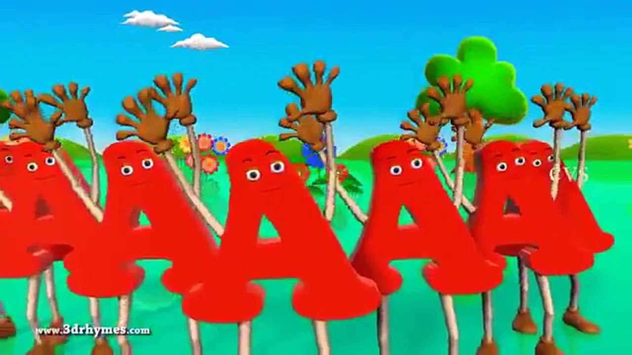 Learn English Alphabet letter A song for children - 3D Animation ...