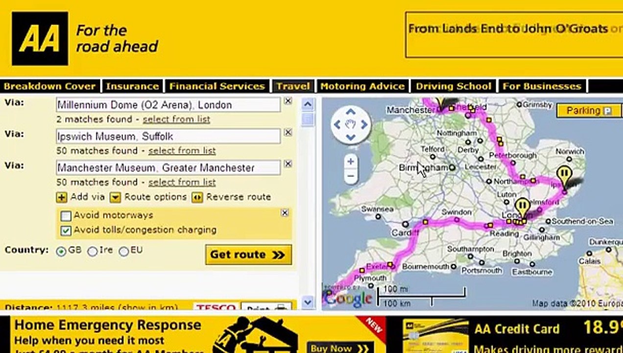 AA Route Planner & AA Route Finder Guide - video Dailymotion
