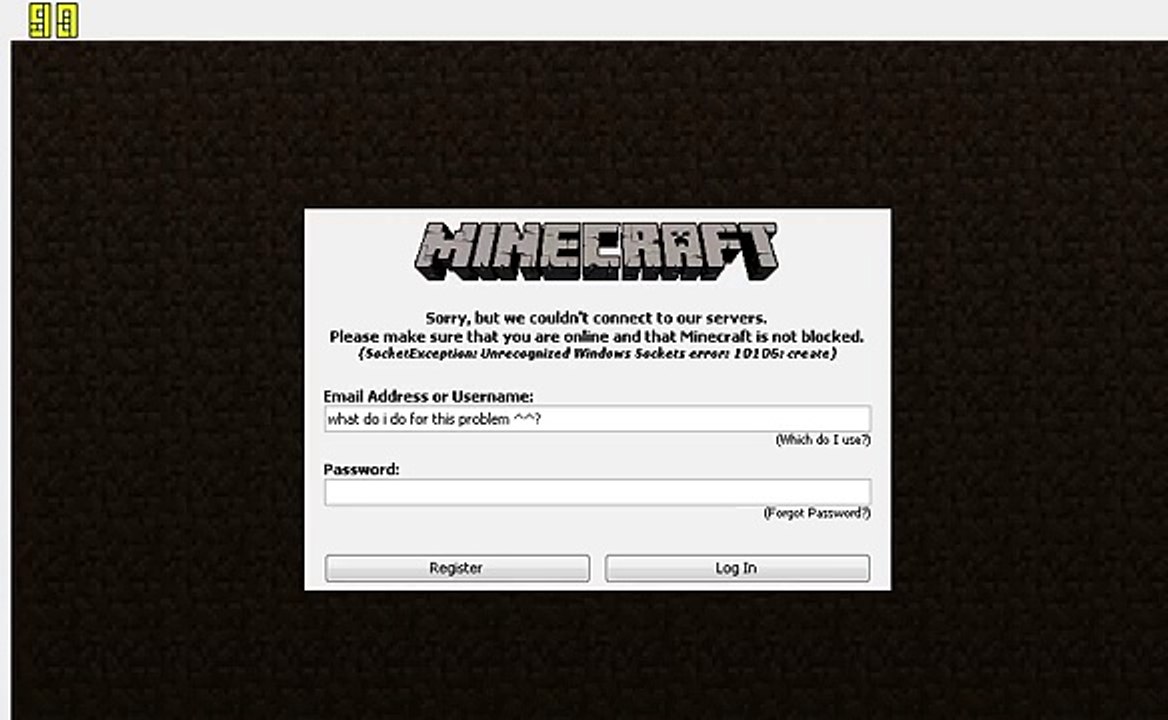 MINECRAFT ERROR: {SocketException: Unrecognized Windows Sockets error: 10106 create} - video ...