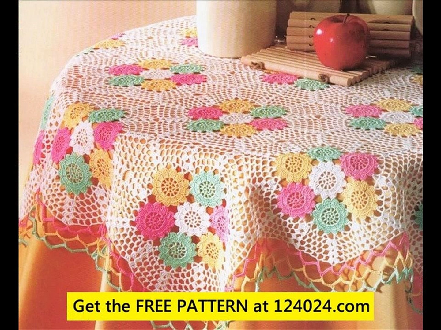Crochet Tablecloth Pattern White Rectangular Handmade Crochet