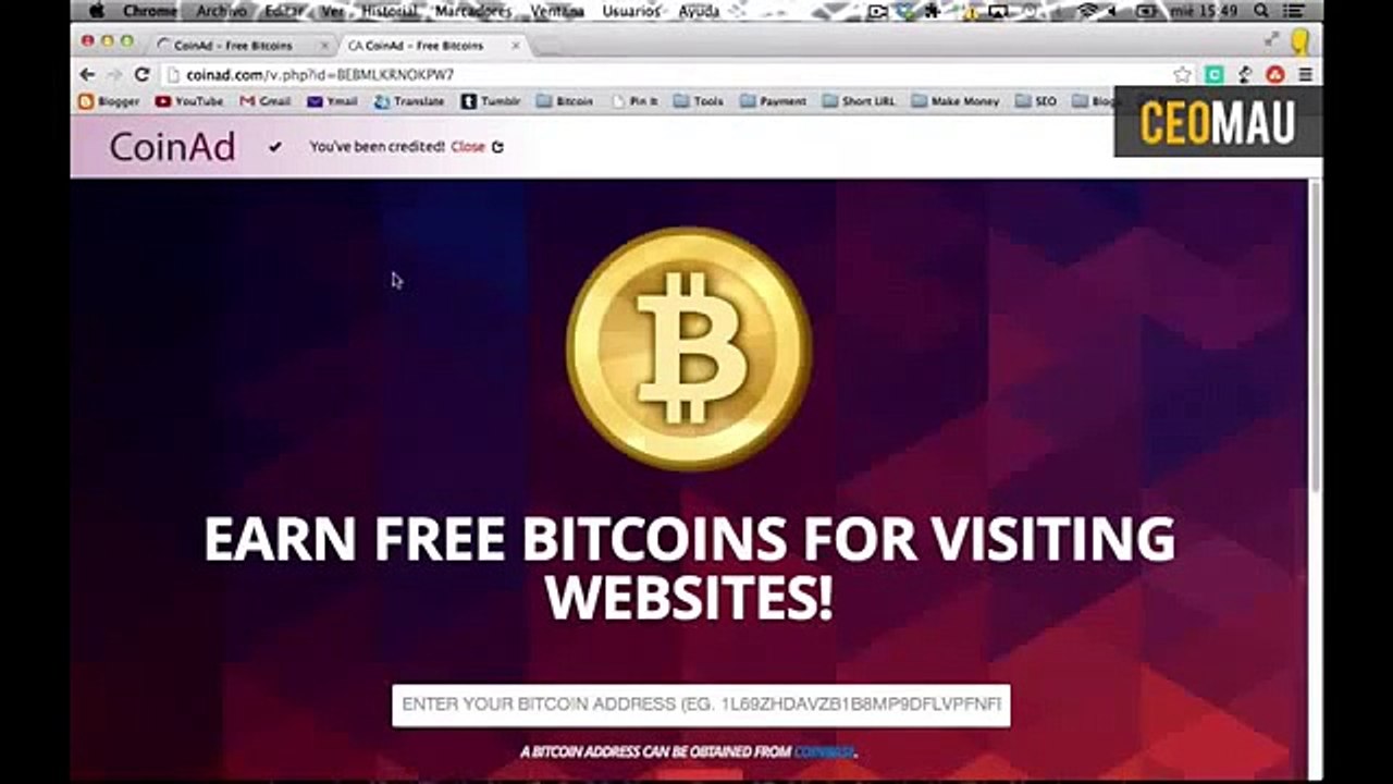 Bitcoin zdarma ZAROBOK NA INTERNETE CoinAd.com - video Dailymotion