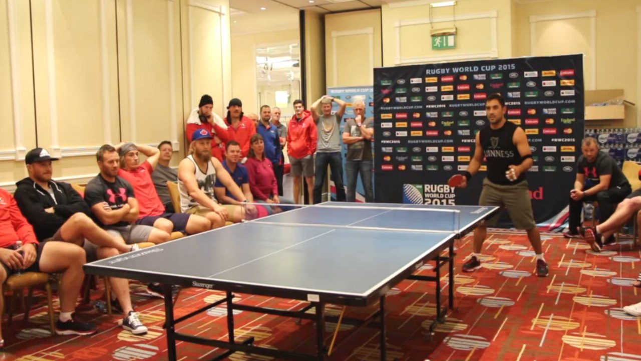 Canada Rugby team show of ping pong skills ahead of Ireland match ...