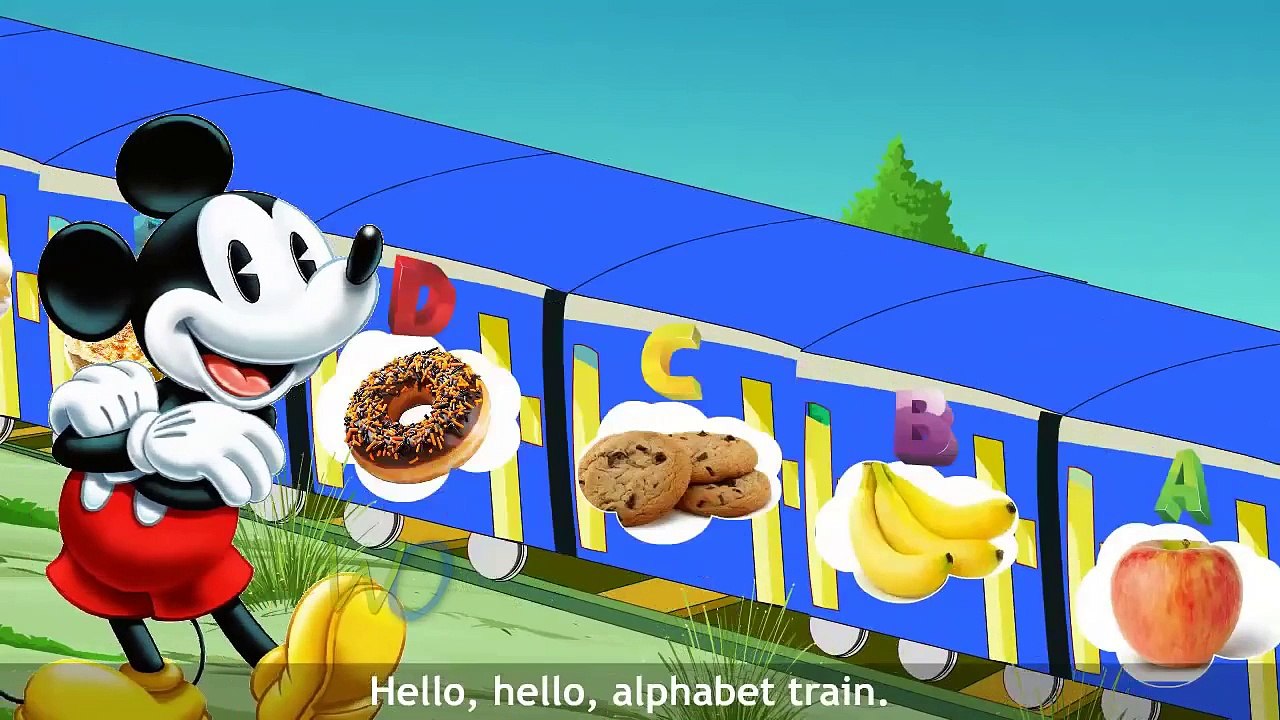 Alphabet Train Food Train | ABC Train Song | Mickey Mouse ABC Nursery ...