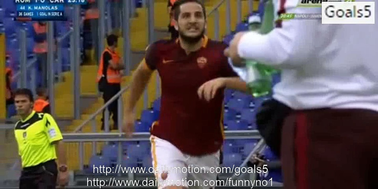 Konstantinos Manolas Goal AS Roma 1 - 0 Carpi Serie A 26-9-2015 - video ...