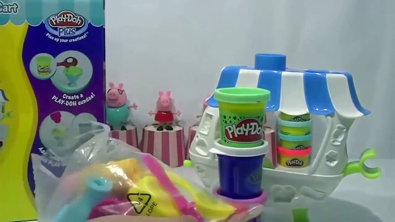 create play doh sundae card ice cream with peppa pig fun videos свинка ...