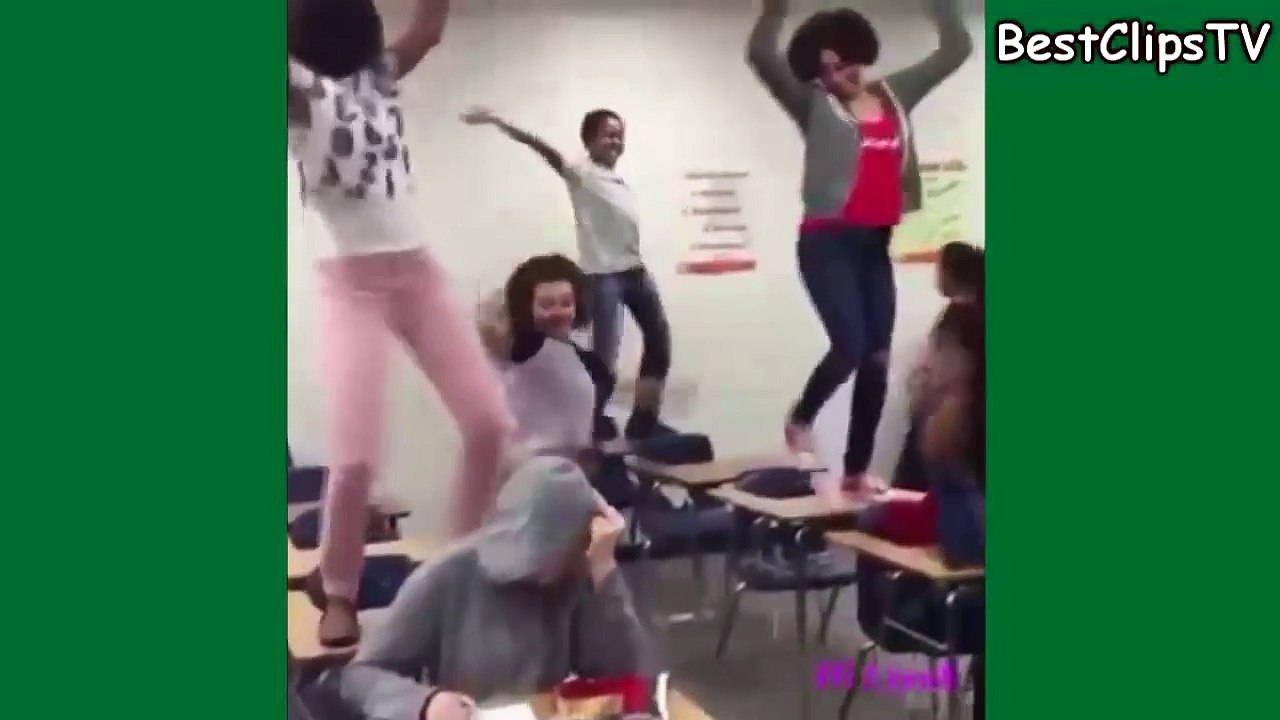 NEW! Girl Falling On Desk Vine Compilation Dancing Girl Knocked Off ...