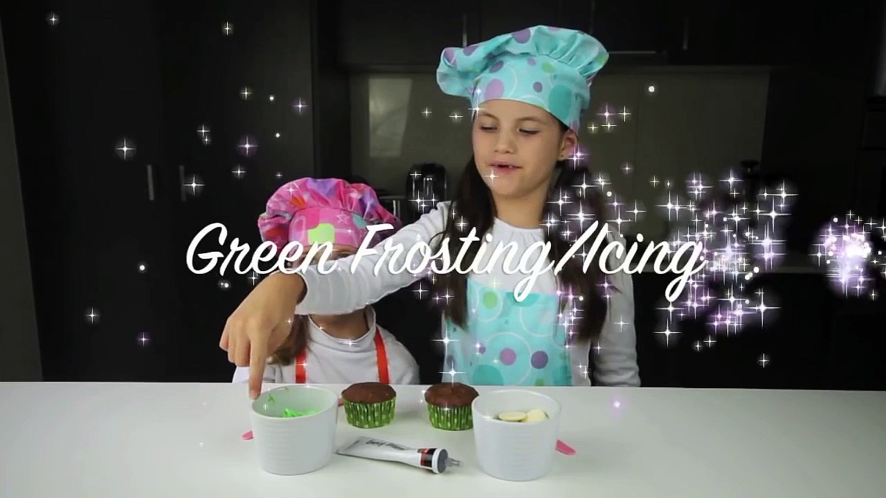 FROG CUPCAKES make cute froggy cupcakes how to baking with Charlis ...