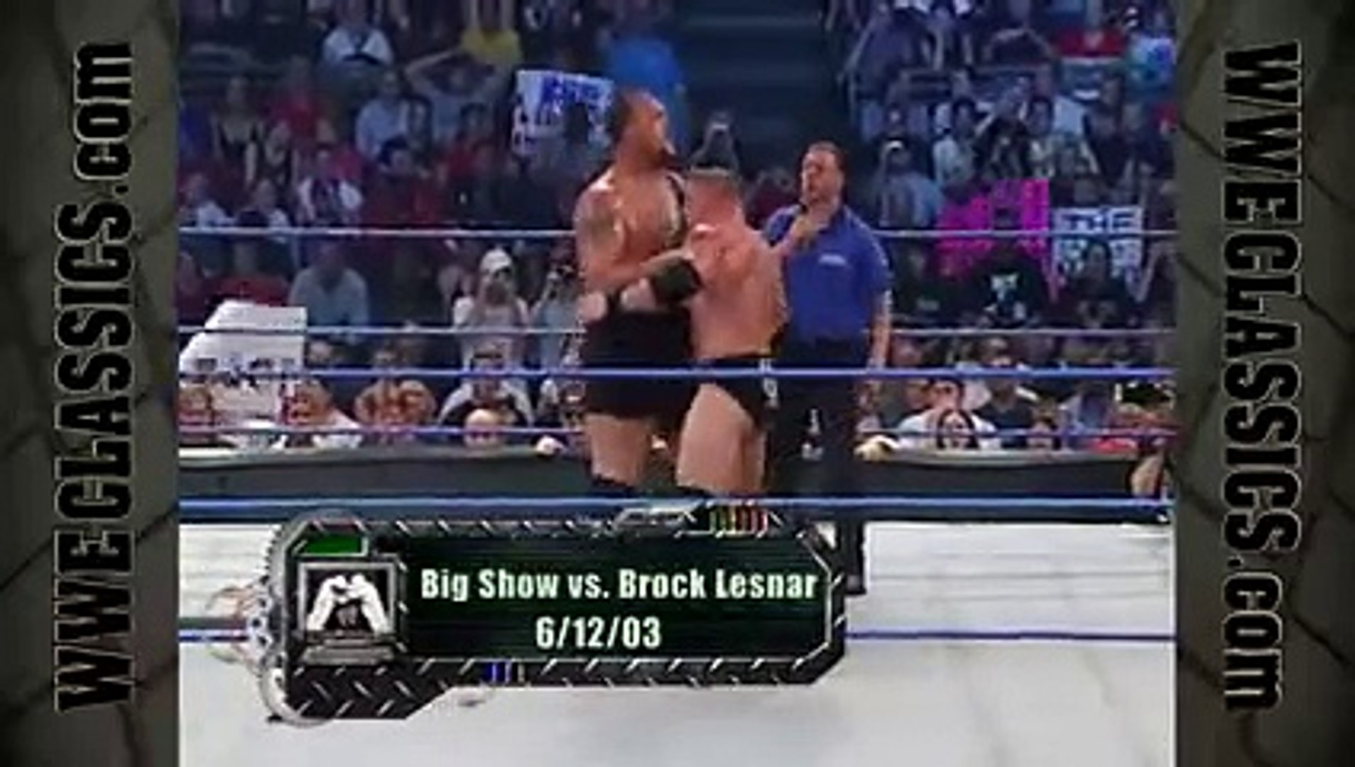 Big Show Vs Brock Lesnar Ring Collapse