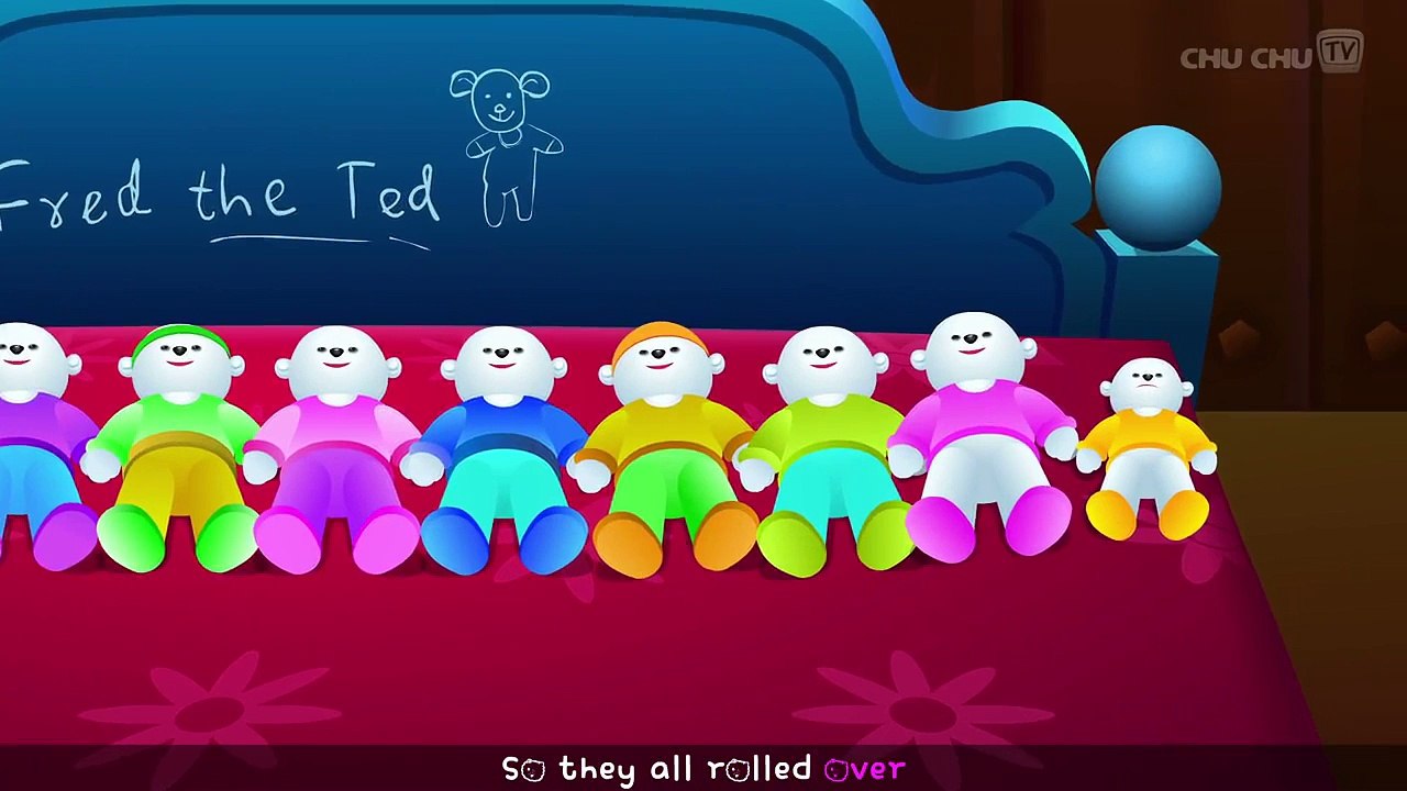 Ten In The Bed Nursery Rhyme With Lyrics Cartoon Animation Rhymes ...