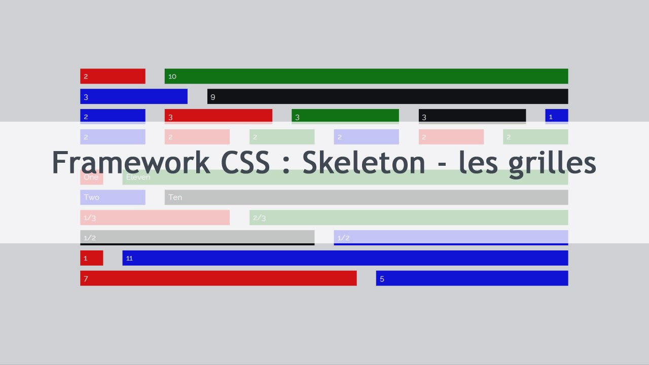 Framework CSS : Skeleton - les grilles - Vidéo Dailymotion