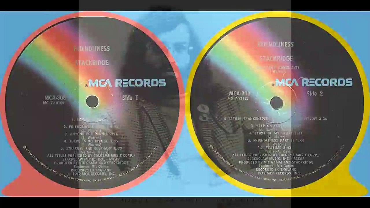 Stackridge - Friendliness (1972) Vinyl Full Album – Видео Dailymotion