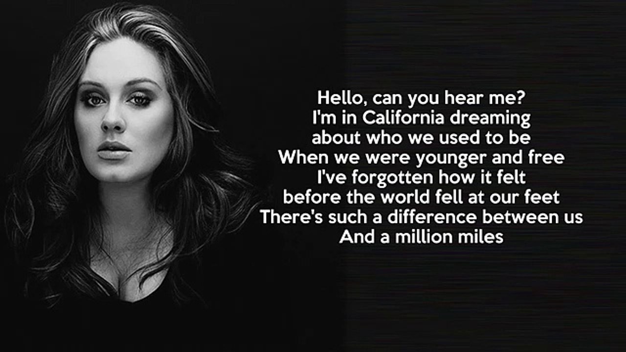 Adele - Hello Lyrics Original - video Dailymotion