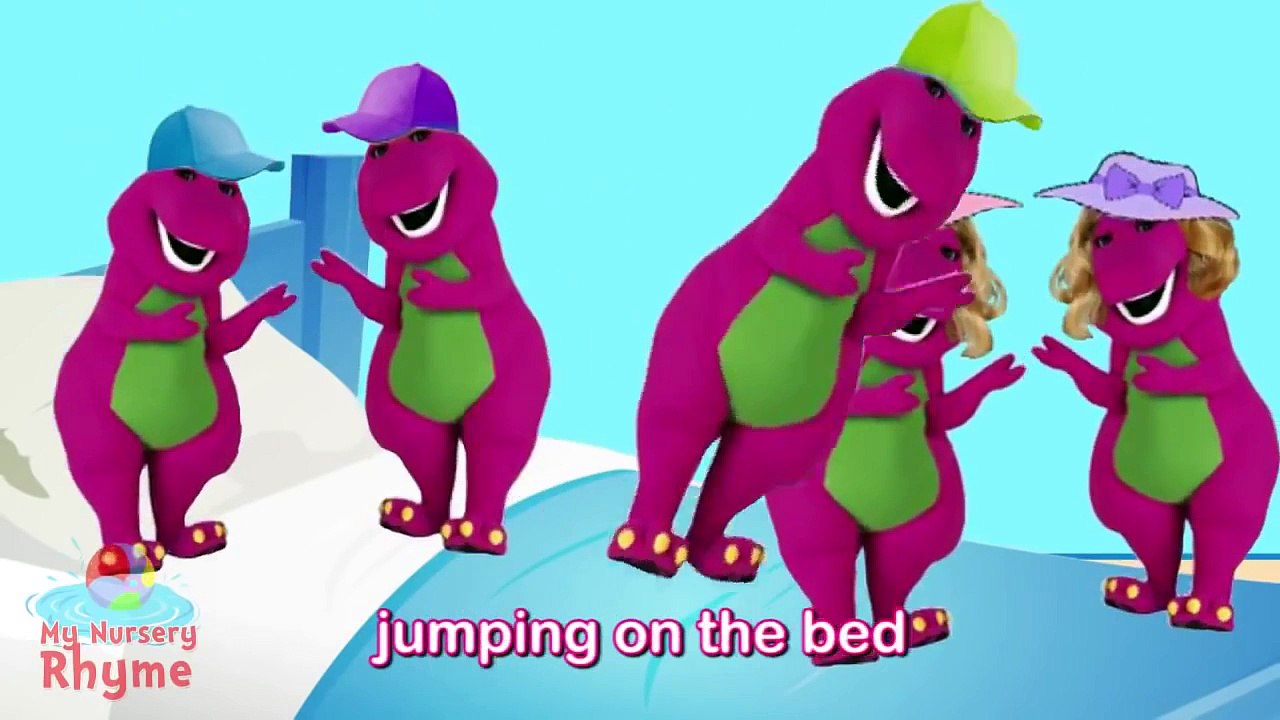 Five Little Barneys Jumping On The Bed - video Dailymotion