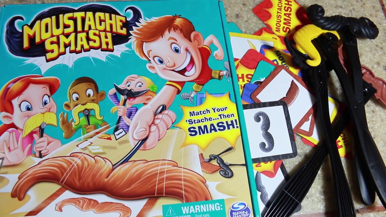 Moustache Smash Game Kids Board Game Challenge Funny Silly Faces Toy ...