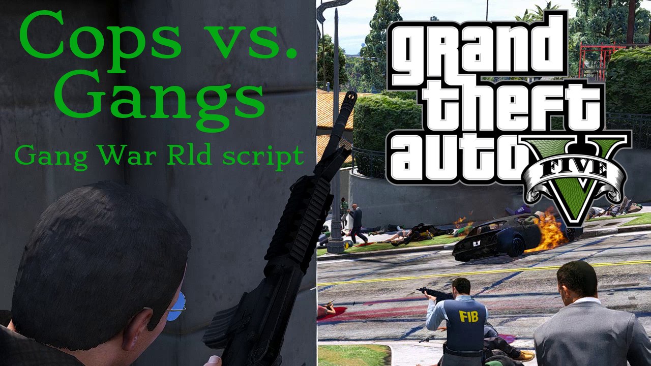 GTA V - Gang assault on Michael's House (Gangs vs. Cops Shootout ...