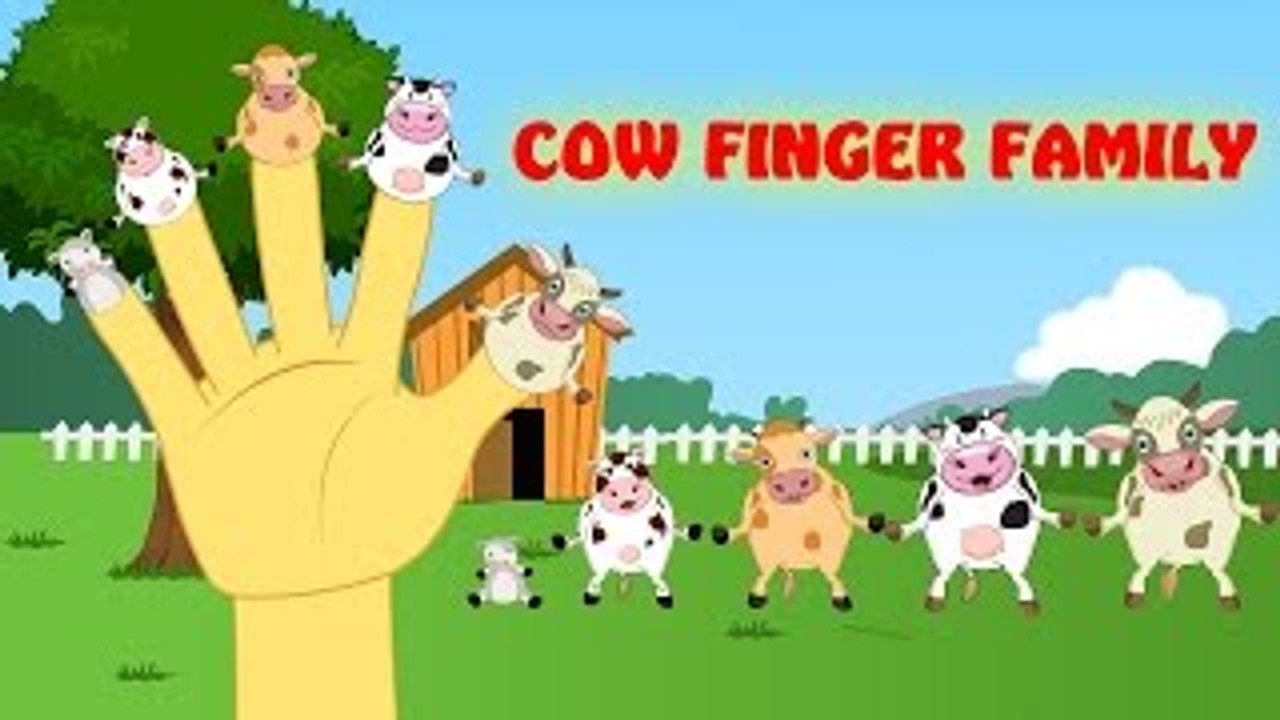 Finger Family Cow Family Nursery Rhyme | Funny Finger Family Songs For ...