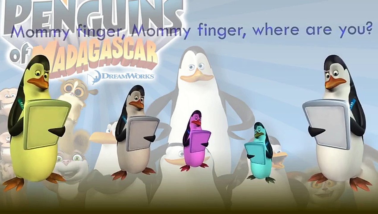 Penguins of Madagascar Finger Family Song Daddy Finger Nursery Rhymes ...