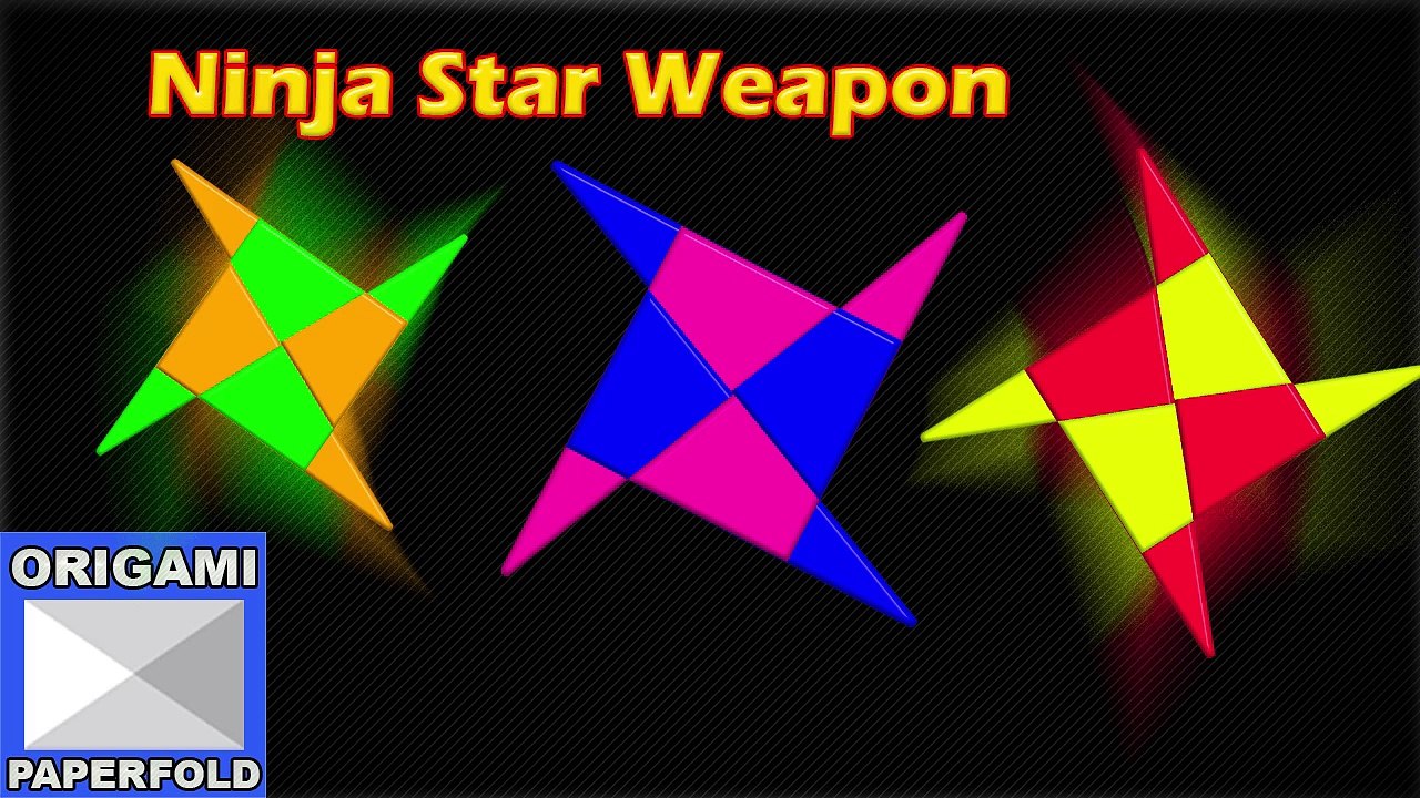 Origami Ninja Star Weapon Easy Tutorial Making By - F2BOOK Video 62 ...