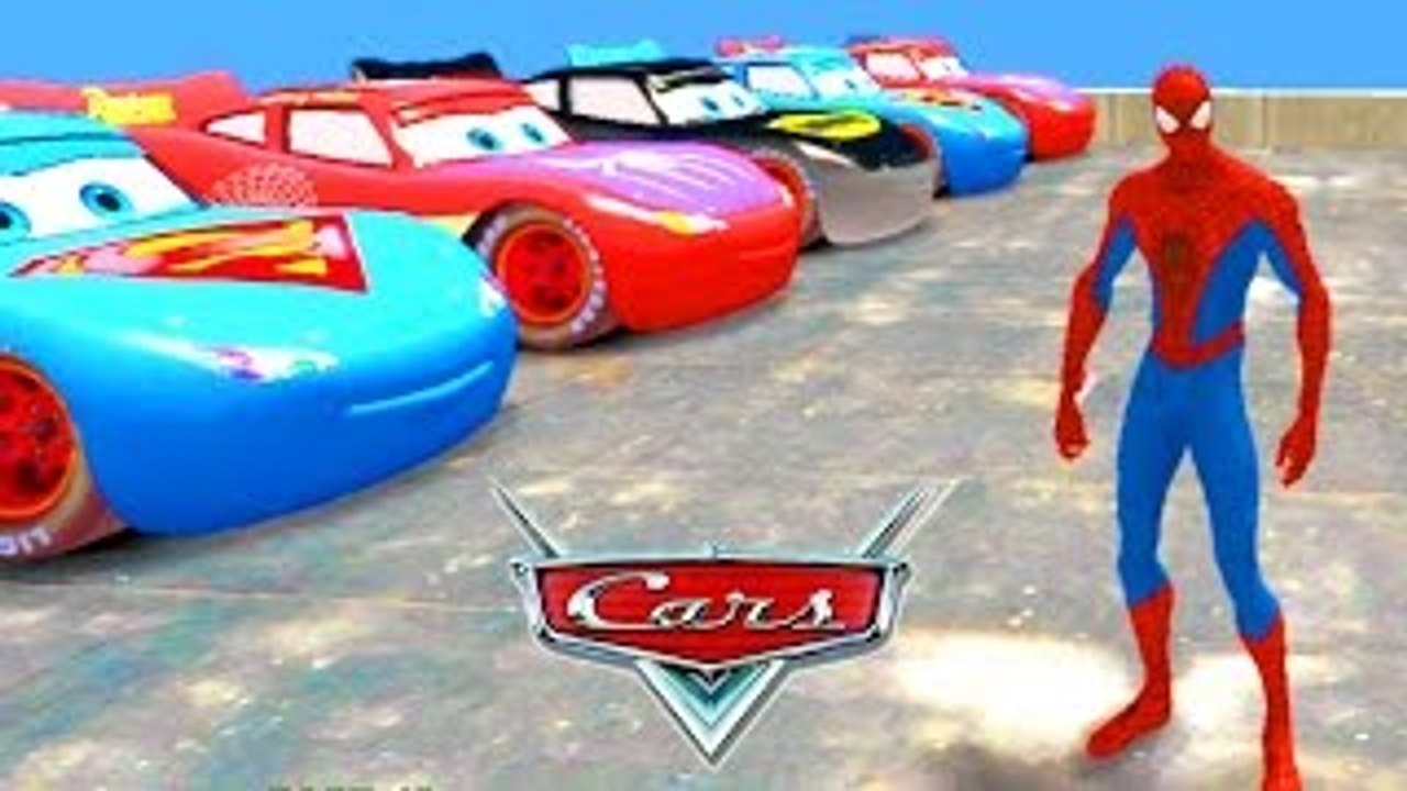 SPIDERMAN CARS SMASH PARTY! Custom Superman, Batman, Spiderman ...