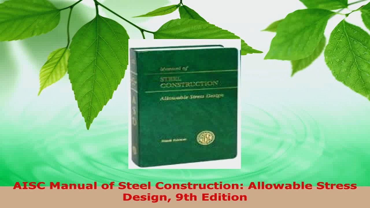Download AISC Manual of Steel Construction Allowable Stress Design 9th ...
