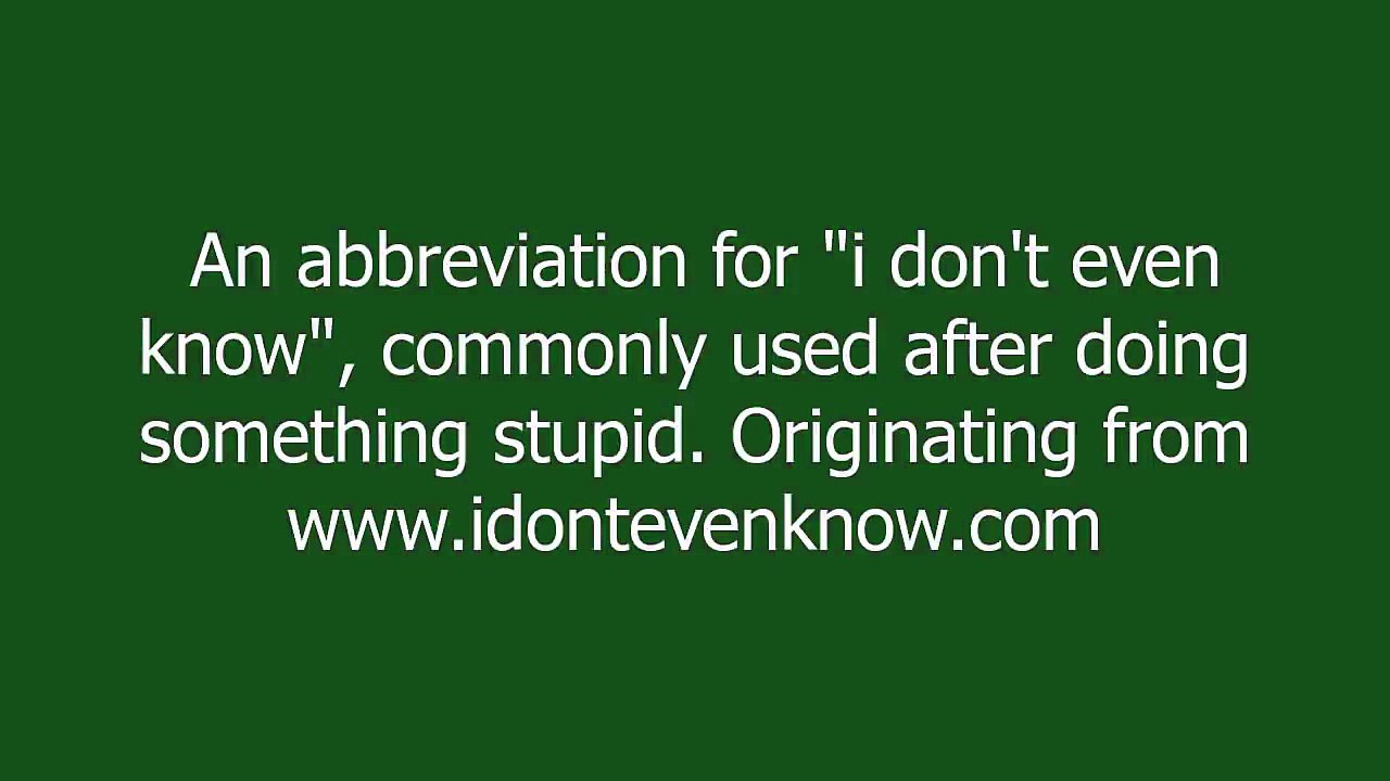 idek meaning and pronunciation - video Dailymotion