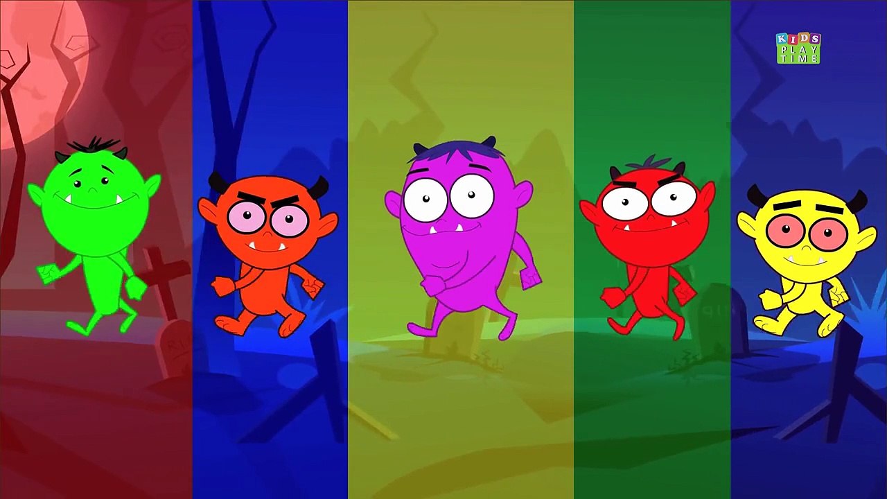 Five Little Monsters | Halloween Song - Dailymotion Video