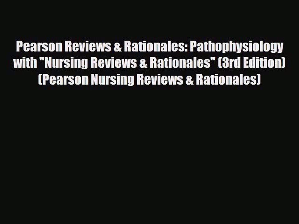 [PDF Download] Pearson Reviews & Rationales: Pathophysiology with ...
