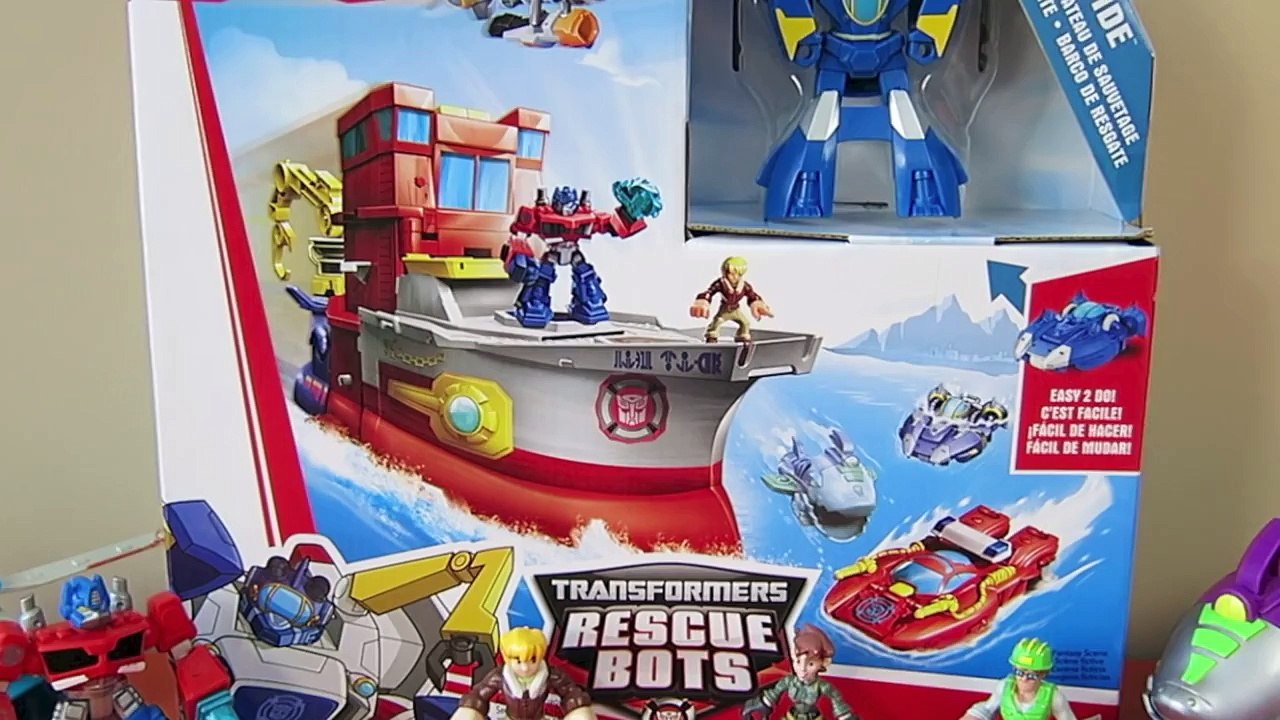 TRANSFORMERS RESCUE BOTS HIGH TIDE TRANSFORMING SHIP RIG OPTIMUS PRIME ...