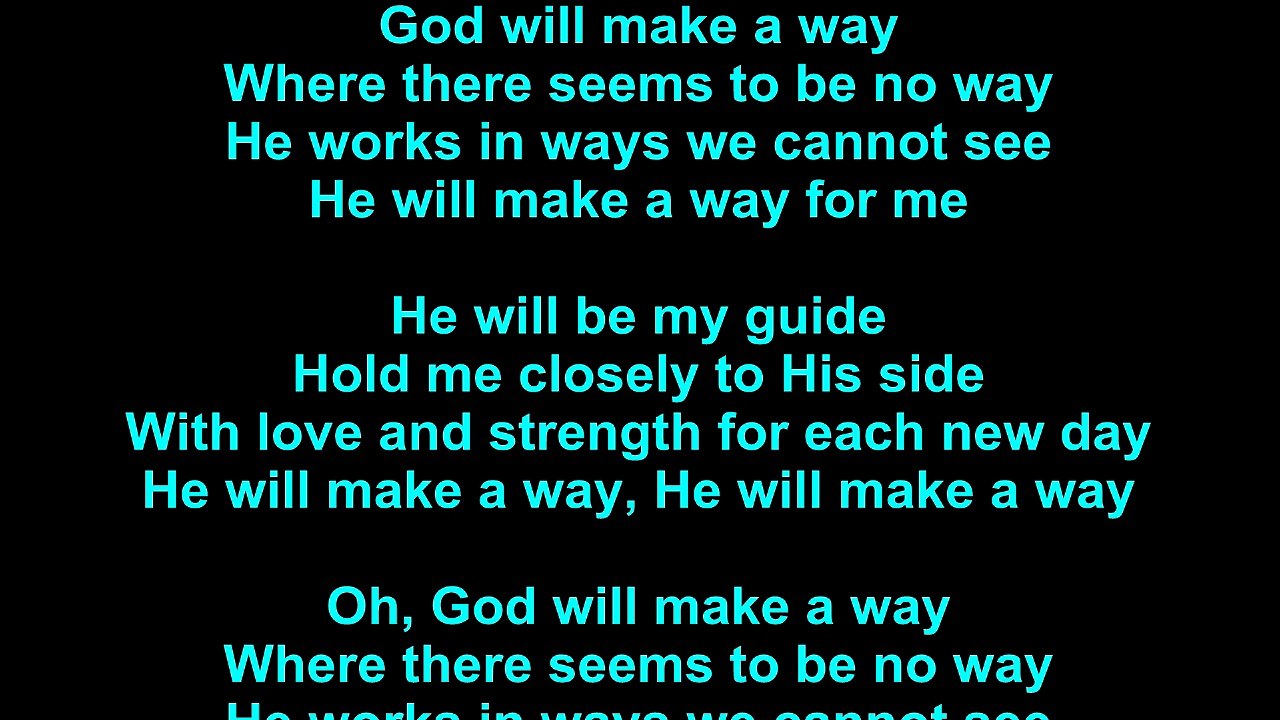 Don Moen – God Will Make A Way Lyrics - video Dailymotion