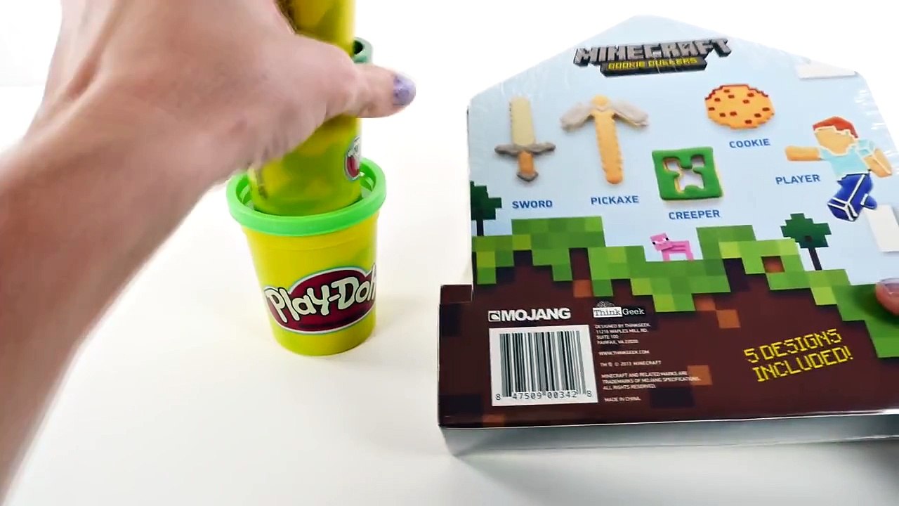 MINECRAFT Play Doh Cookie Cutters - - - How to make playdough Diamond ...