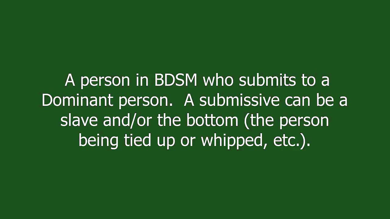 Submissive meaning and pronunciation - video Dailymotion