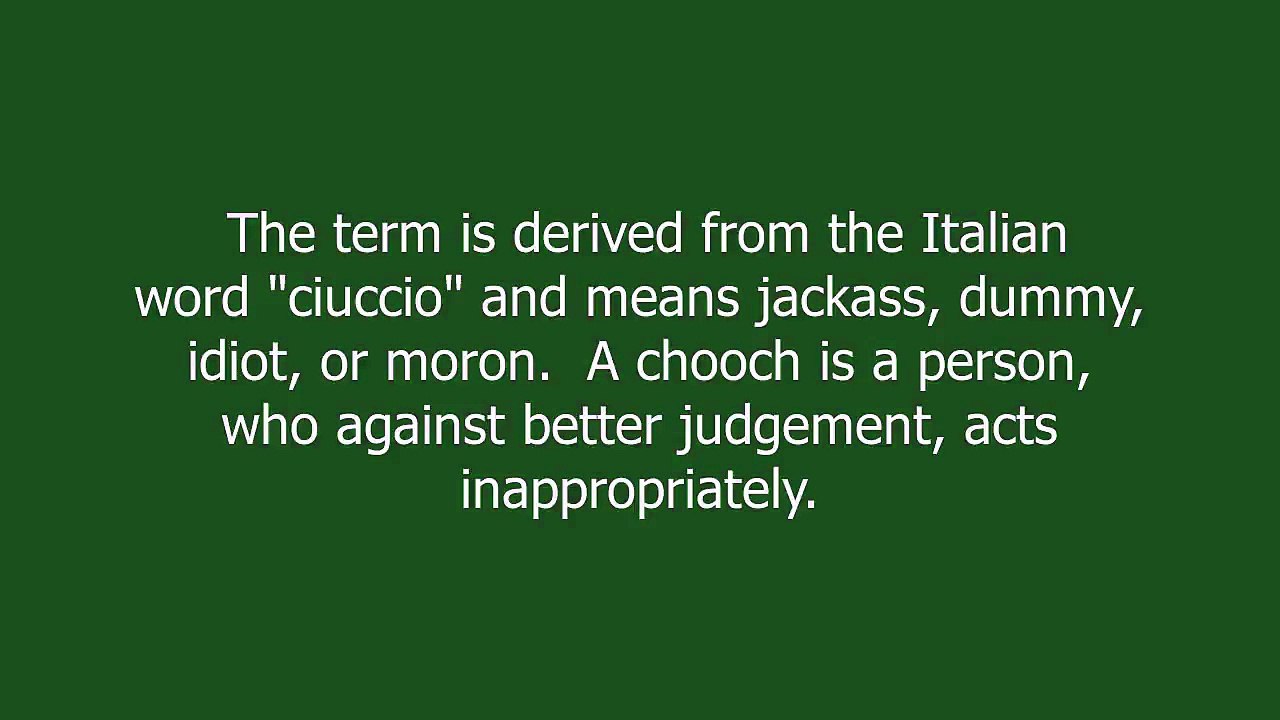 chooch meaning and pronunciation - video Dailymotion