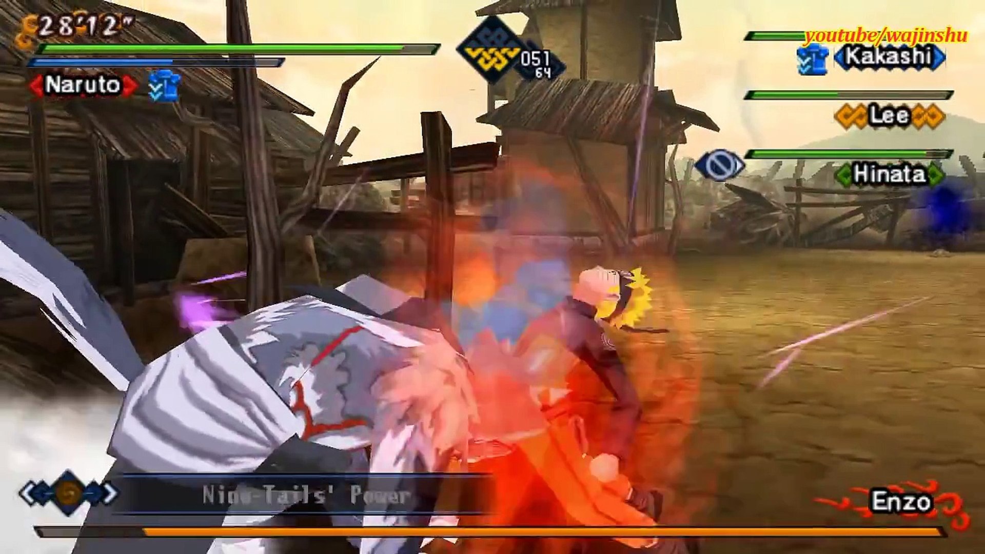Naruto Shippuden Kizuna Drive Psp Gameplay