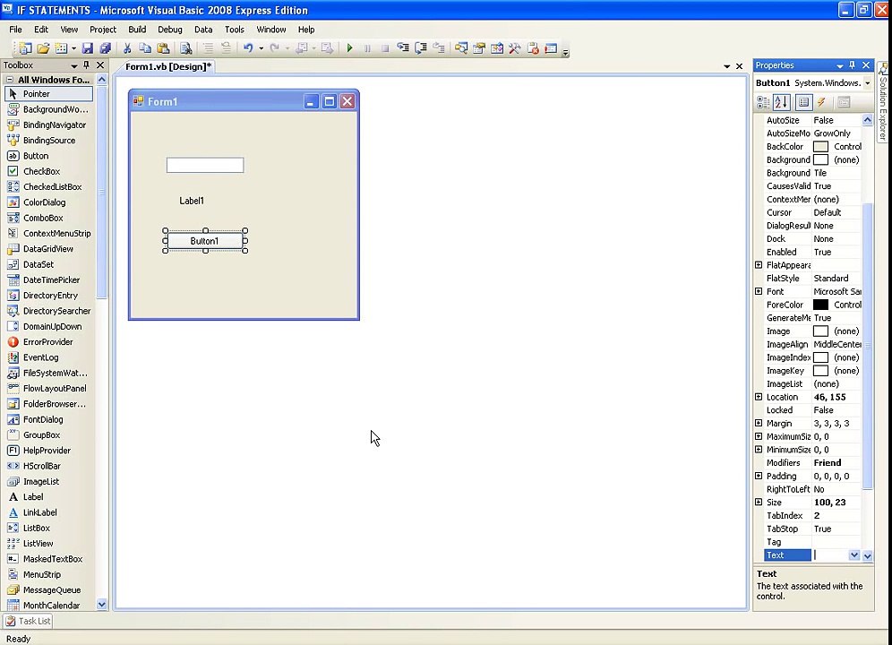 VB.NET Tutorial 4 - If Statements (Visual Basic 2008-2010) - video Dailymotion