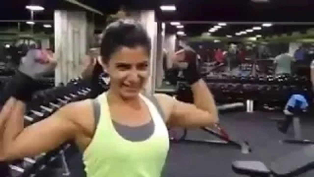 Actress Samantha weight lifting 100 kg Exclusive video HD - Samantha ...