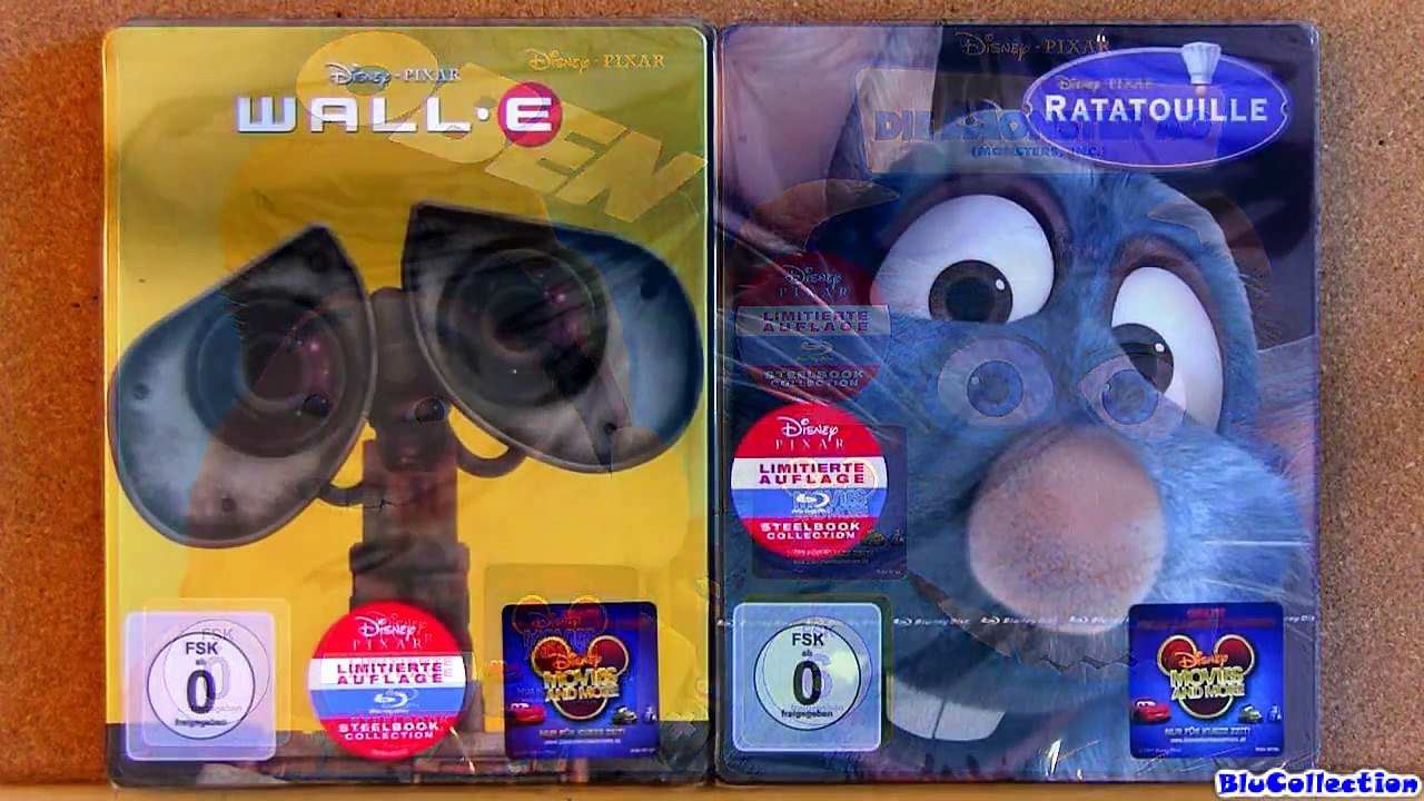 Pixar blu ray Steelbooks Up, Monsters Inc, Wall-E and Ratatouille ...