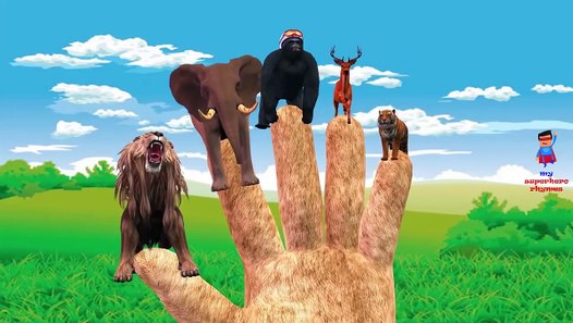Finger Family Animals Nursery Rhymes for Children | 3D Animals ...