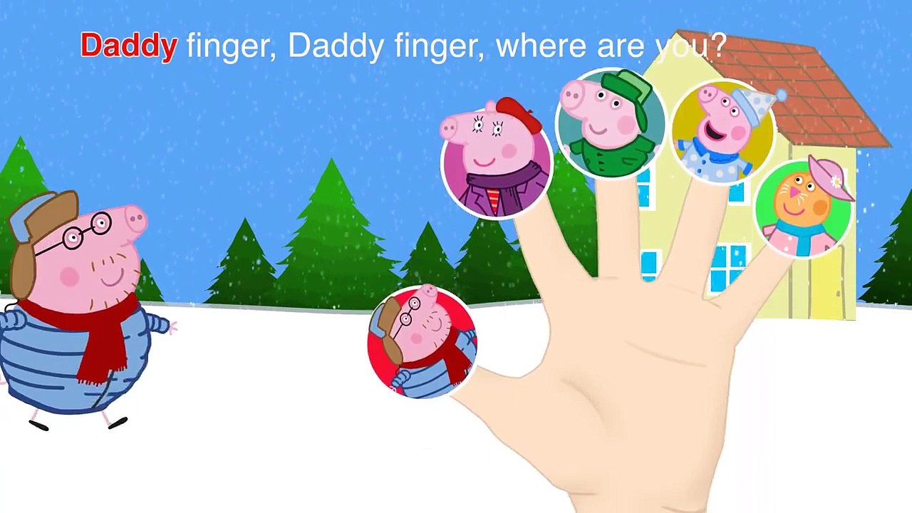 Peppa Pig Snow Finger Family / Nursery Rhymes - video Dailymotion