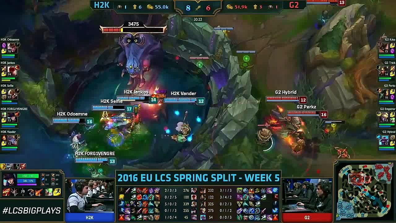 LOL H2K vs G2 Esports Highlights EU LCS W5D2 2016 Spring S6 - video Dailymotion