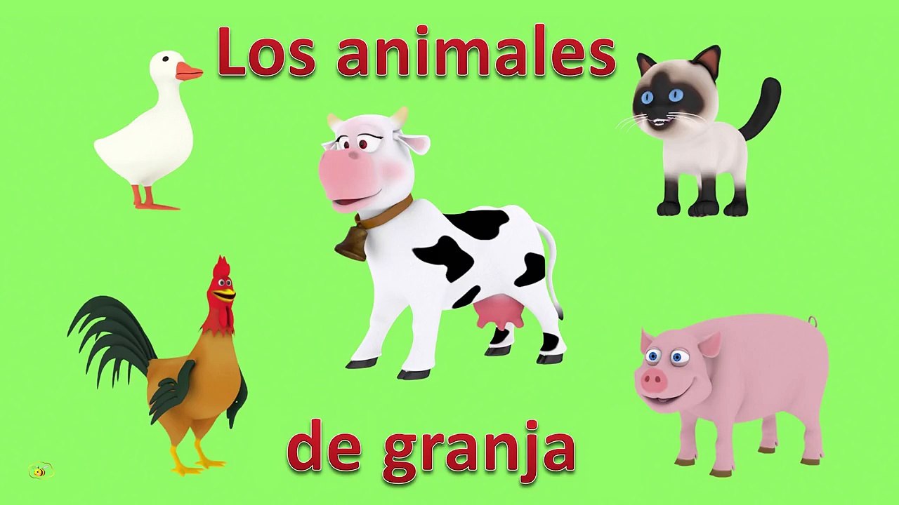 Los animales de la granja para niños. Caricaturas educativas en español ...