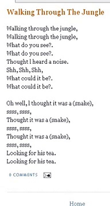 Walking Through The Jungle | Nursery Rhymes Songs With Lyrics and ...