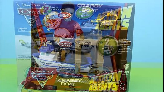 Disney Pixar Cars 2 Crabby Boat Vehicle Playset Action Agent Finn ...