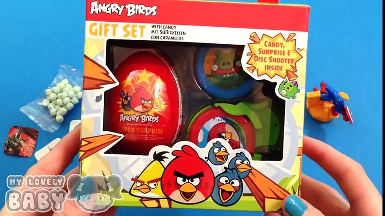 Angry Birds Surprise Egg Toys Opening Spiderman and Ninja Turtles ...