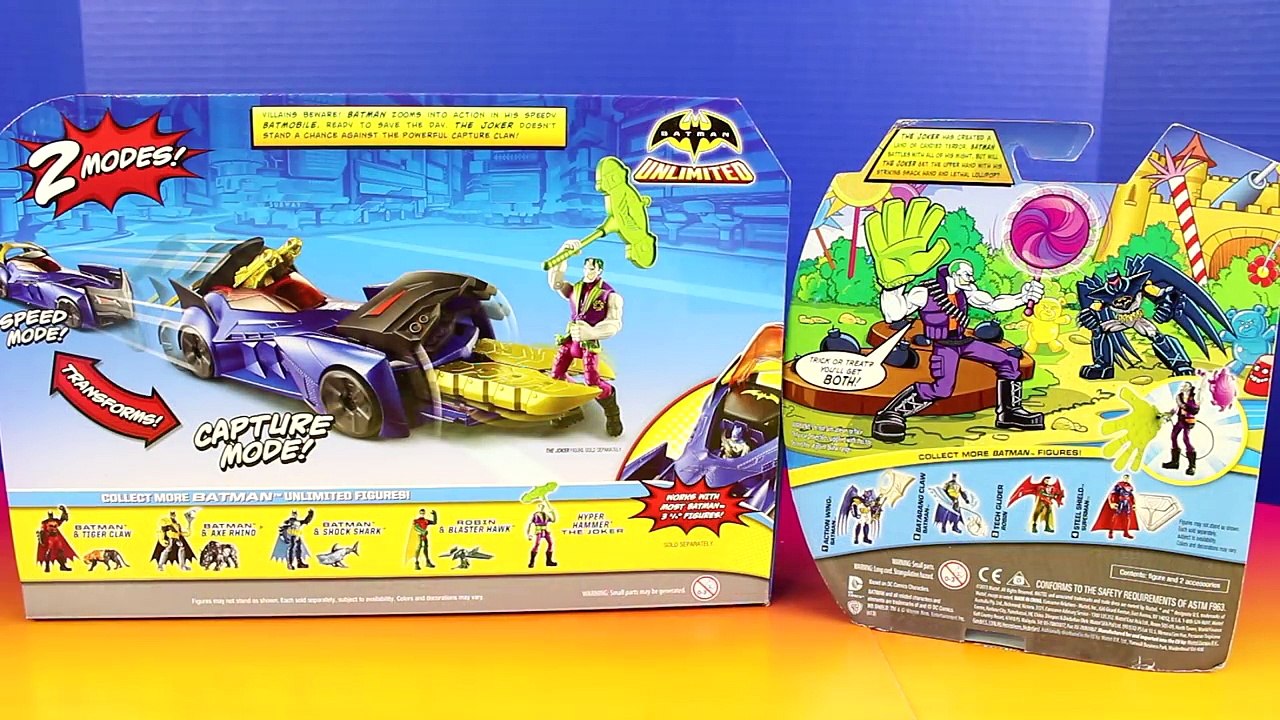 Batman Unlimited Capture Claw Batmobile With Slapstick Smack Joker ...