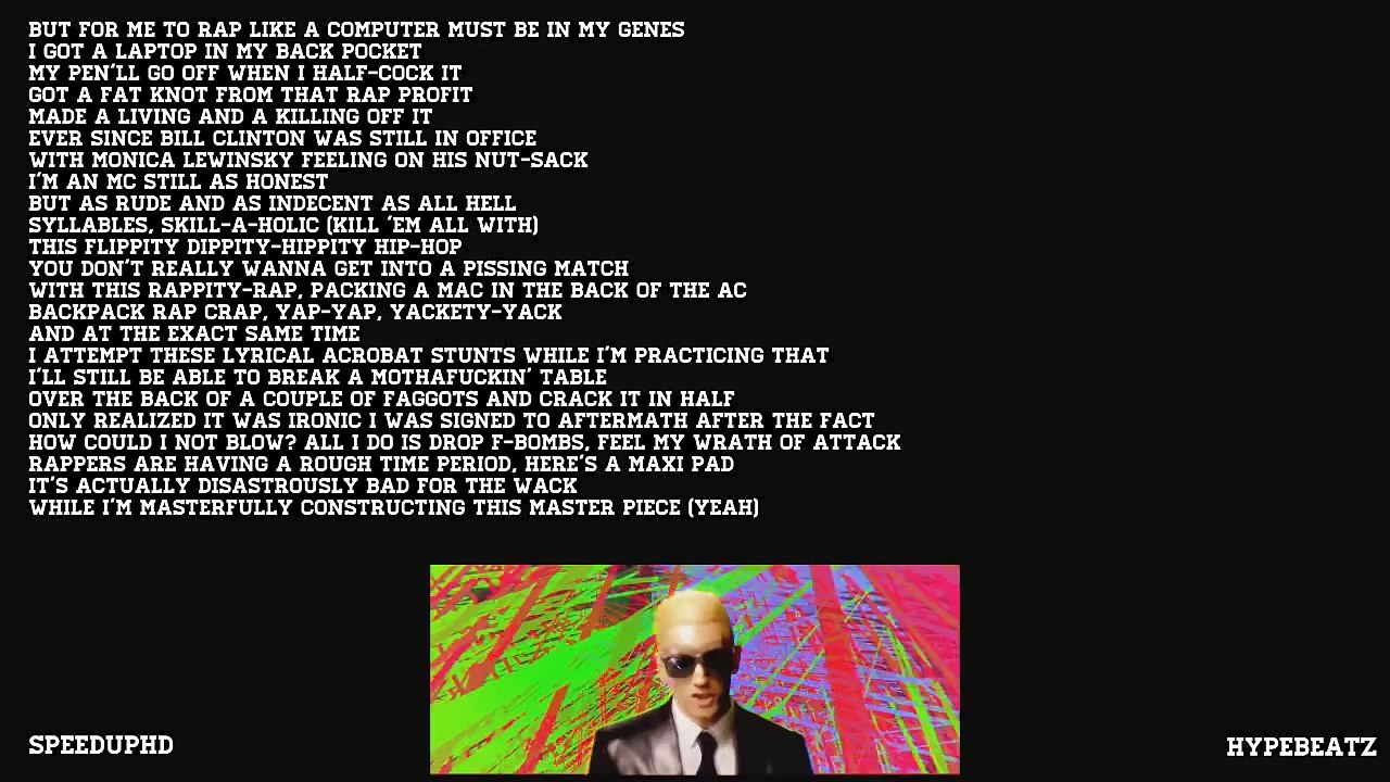 Eminem - Rap God (Instrumental with Lyrics) [MMLP2] HD - Vidéo Dailymotion