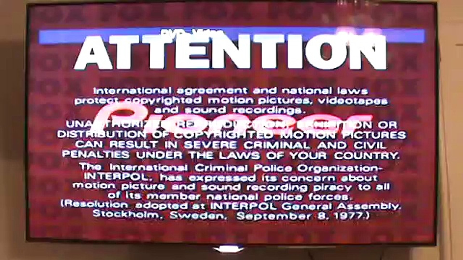 Fbi Warning Screen 20th Century Fox