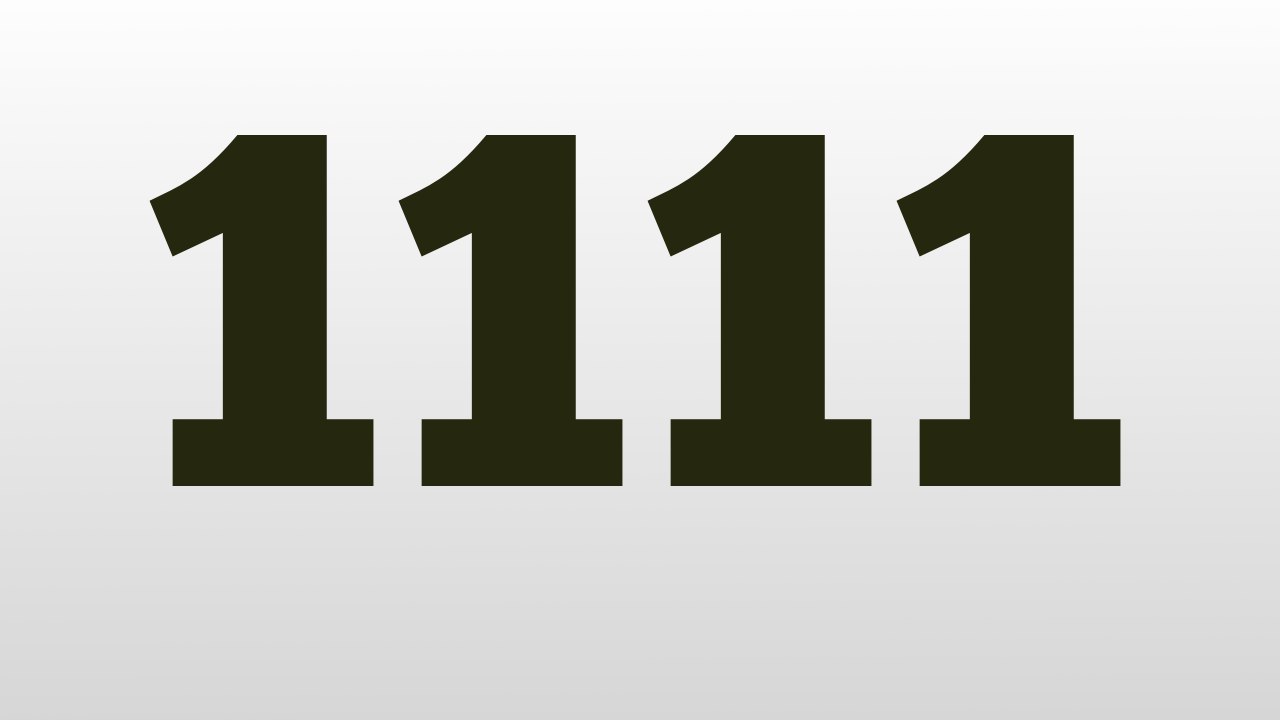 1111 meaning and pronunciation - video Dailymotion