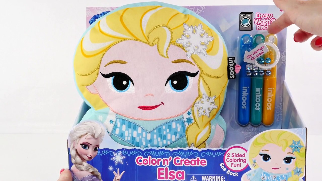 Beautiful Elsa Coloring Pillow * Disney Frozen Olaf Color Craft * DCTC ...
