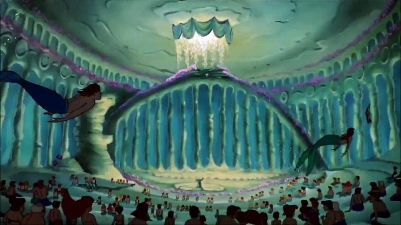 The Little Mermaid - King Triton and Sebastian Entrance HD – Видео ...